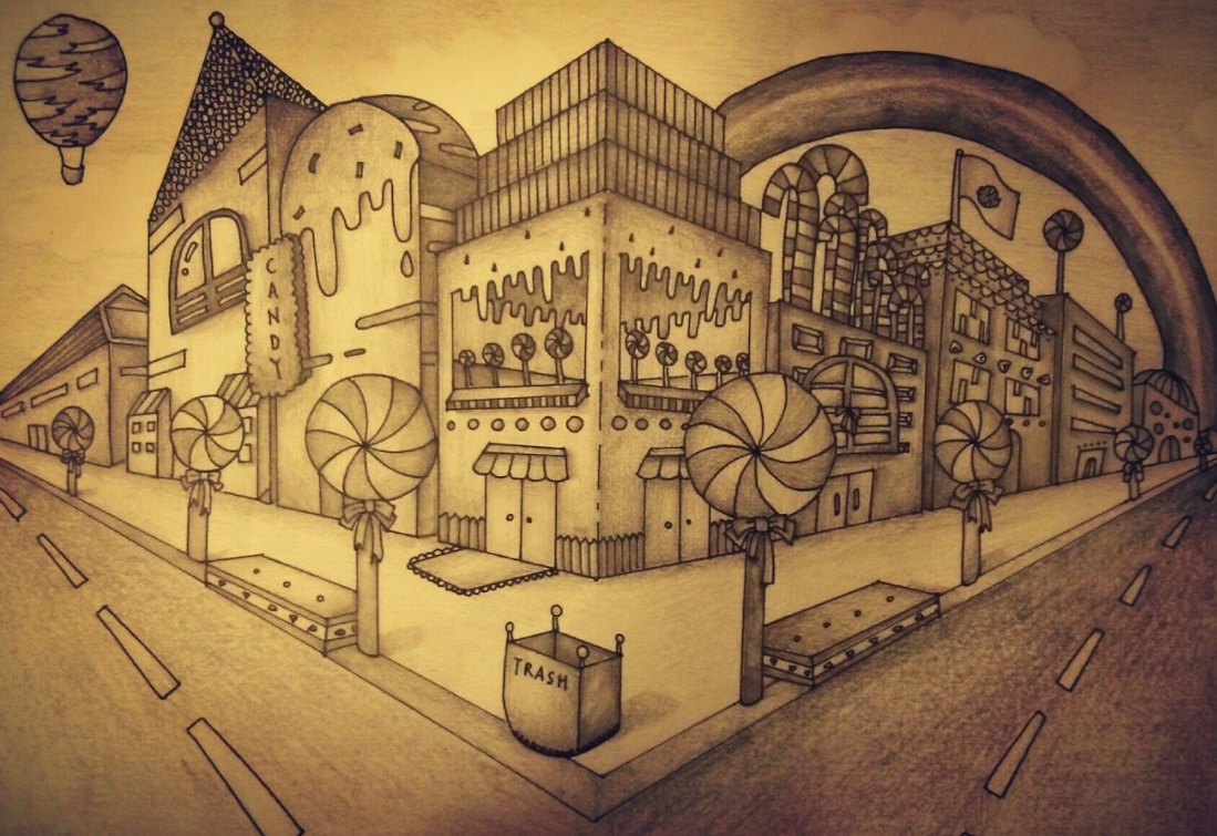 Two Point Perspective Drawing – Sumari's Art Portfolio